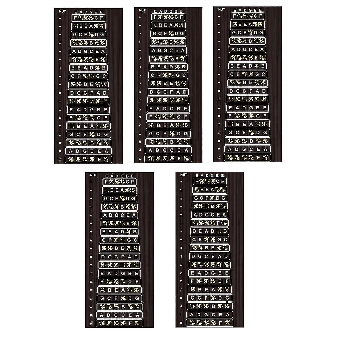 5Pcs Guitar Sticker Guitar Fretboard Notes Labels Guitar Parts ...