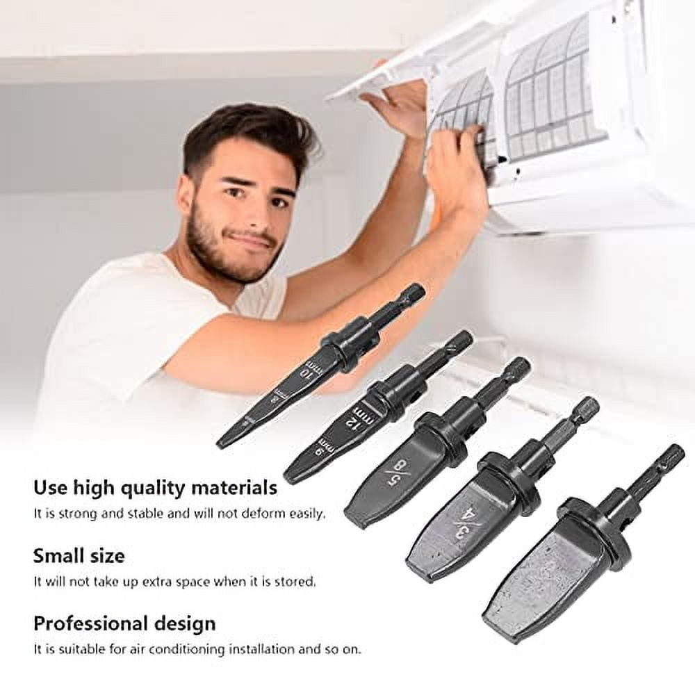 5Pcs HVAC Repairing Set, Copper Pipe Expander High Speed Steel Metric ...