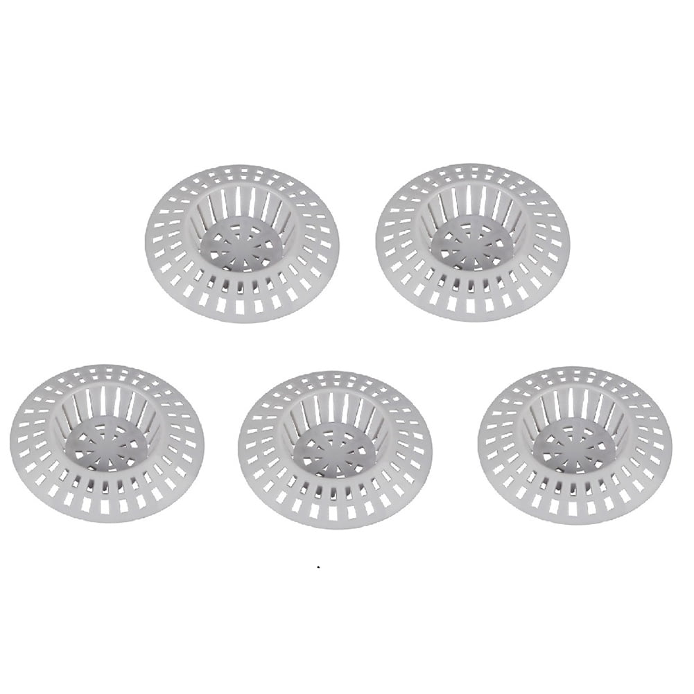 5Pcs Hair Filter Spacer Washbasin Anti Blocking White Plastic Grid ...