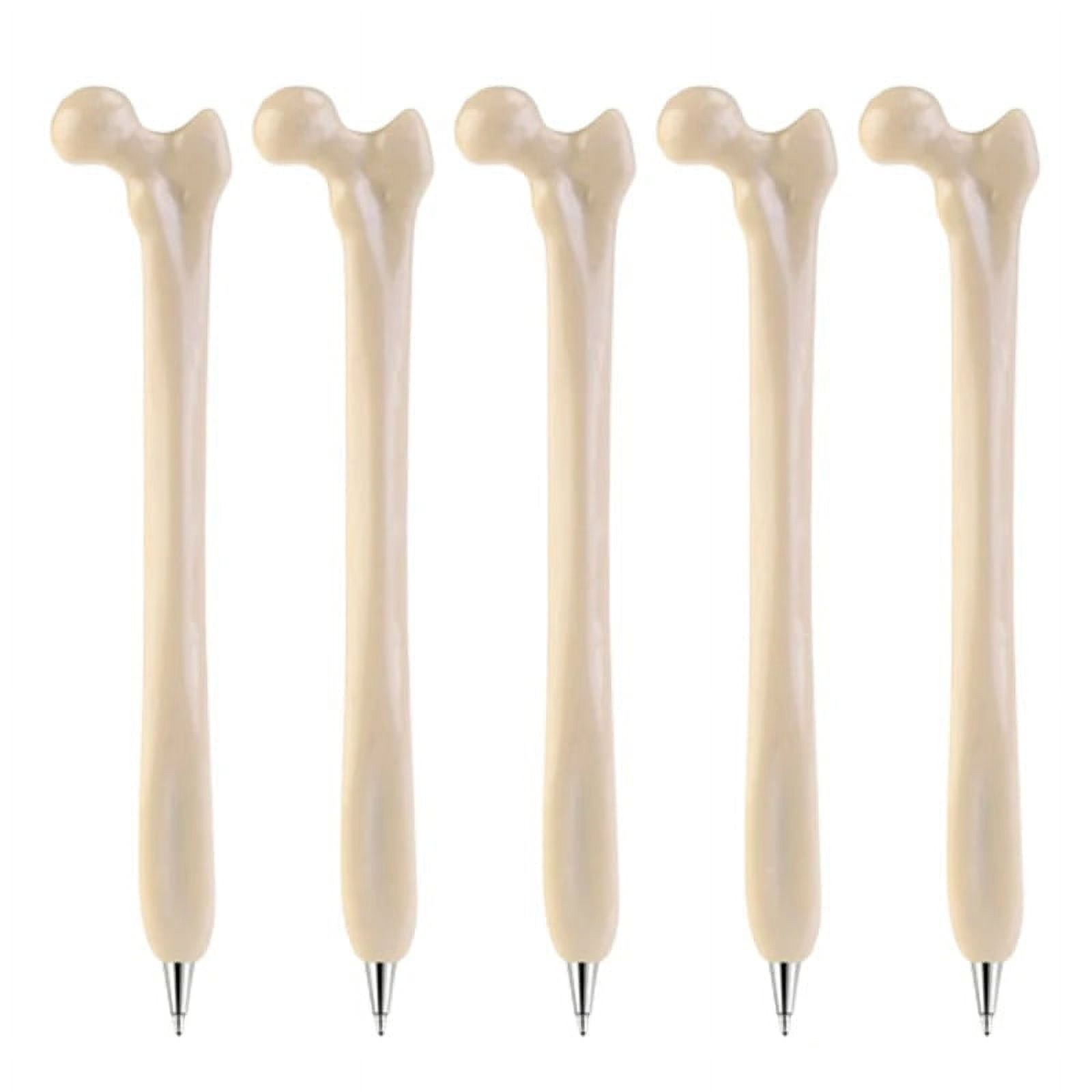 5Pcs Halloween Bone Pen Novel Bone Shape Ballpoint Pen Black Ink ...