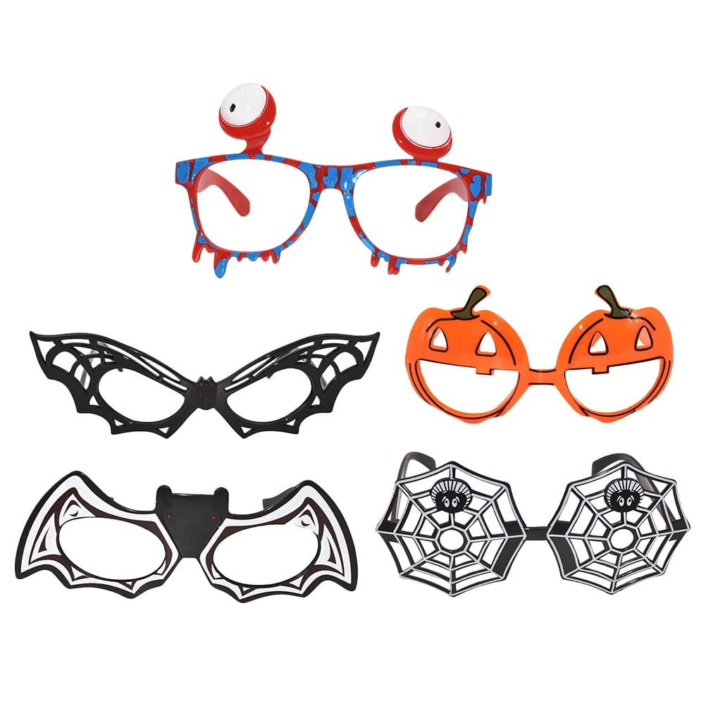 5Pcs Halloween Glasses Novelty Funny Glasses Pumpkin Bat Spider Web ...