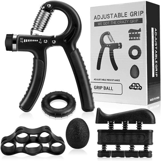 5Pcs Hand Grip Strengthener Kit, Hand Strength Exerciser, Adjustable ...