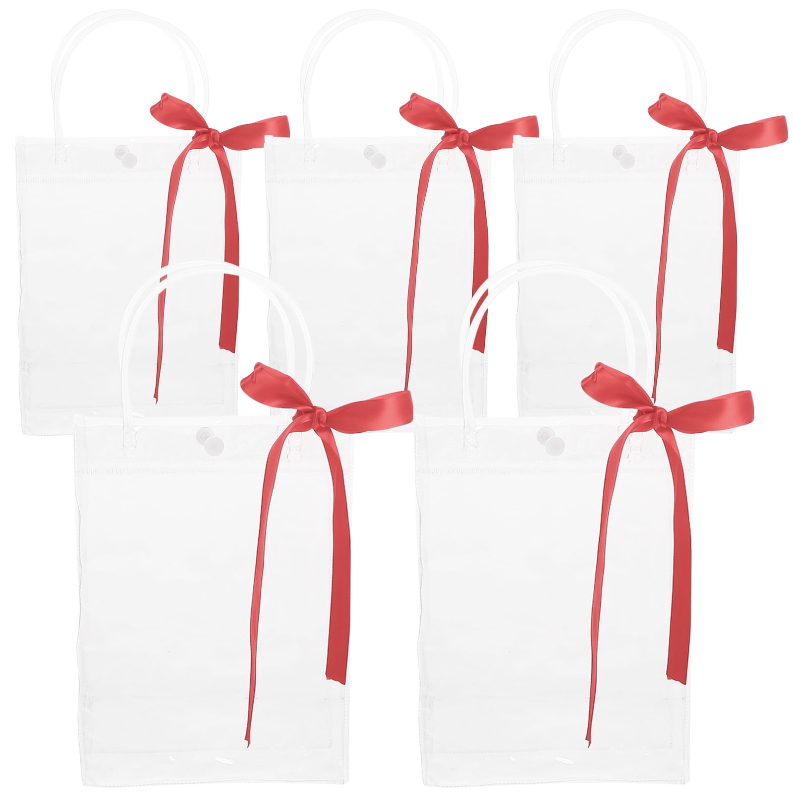 5Pcs Handheld Clear Bags Multi-function Present Bags Transparent Candy ...