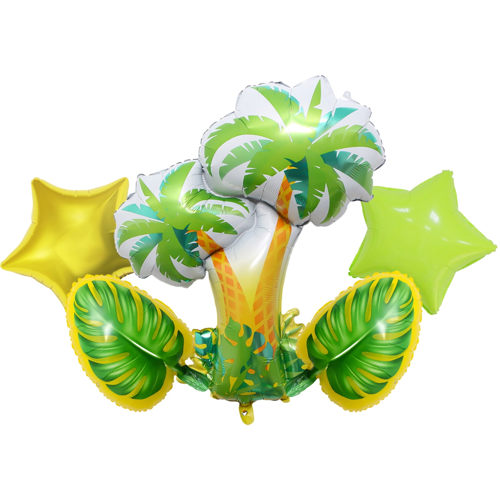 5Pcs Hawaiian Balloons Set, Coconut Tree Balloons, Hawaiian Party ...