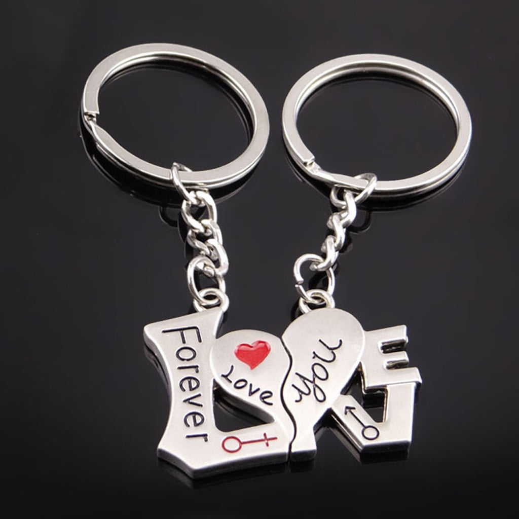 5Pcs Heart Key Couple Keychain, Fufafayo Valentine's Day Heart Key ...
