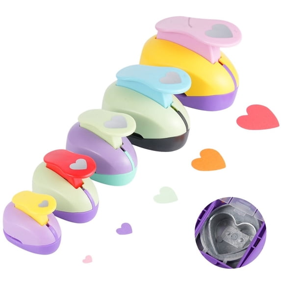 5Pcs Heart Shape Paper Punches, Heart Lever Action Paper Punch ...