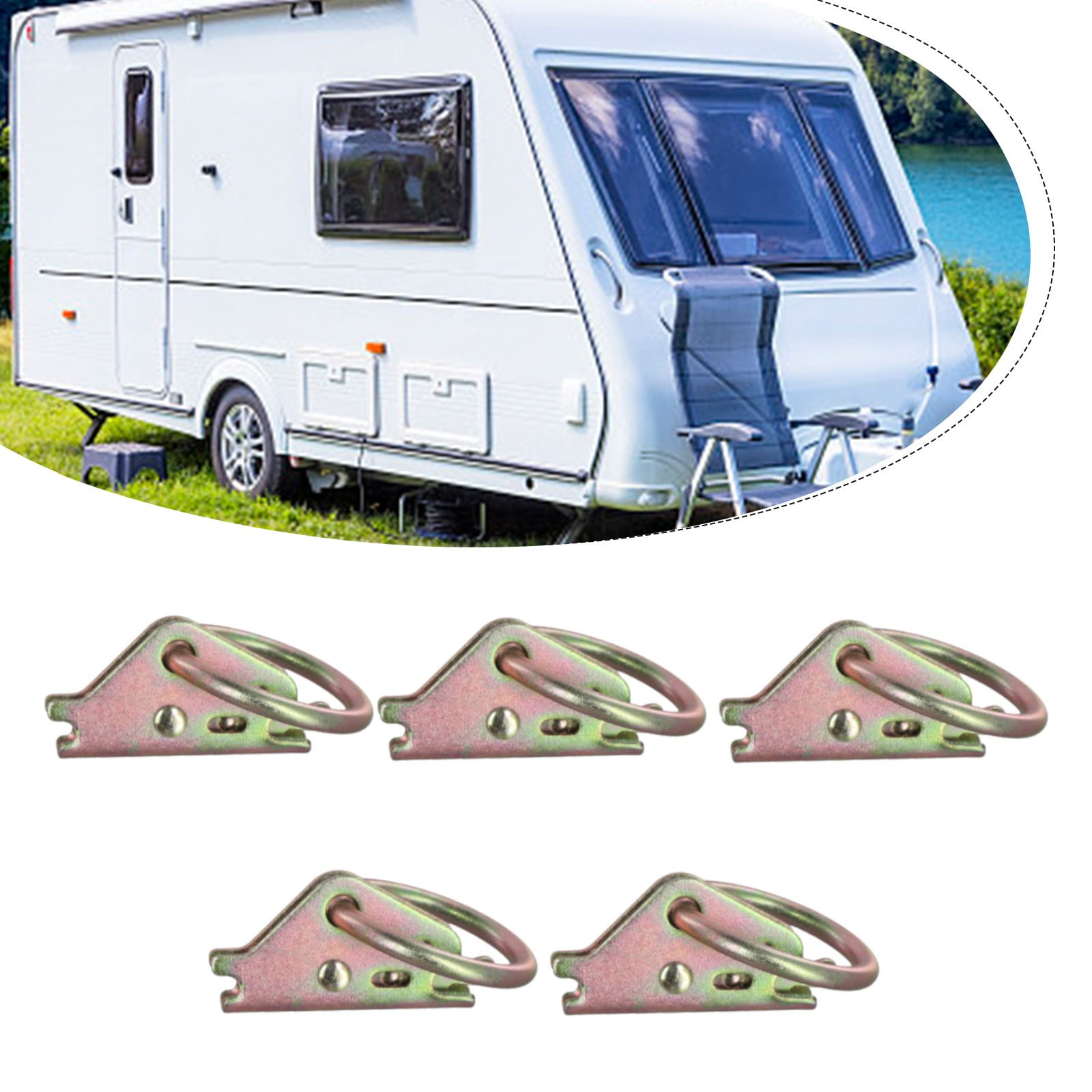 5Pcs Heavy Duty Steel Tie Down E-Track O Ring Ring for Car Rvs ...