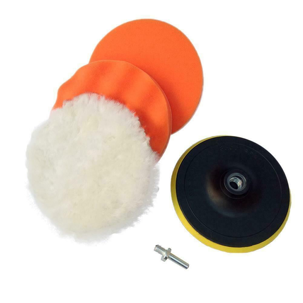 5Pcs High Polishing Buffer Pad Set Kit + Drill Adapter For Car Polish ...