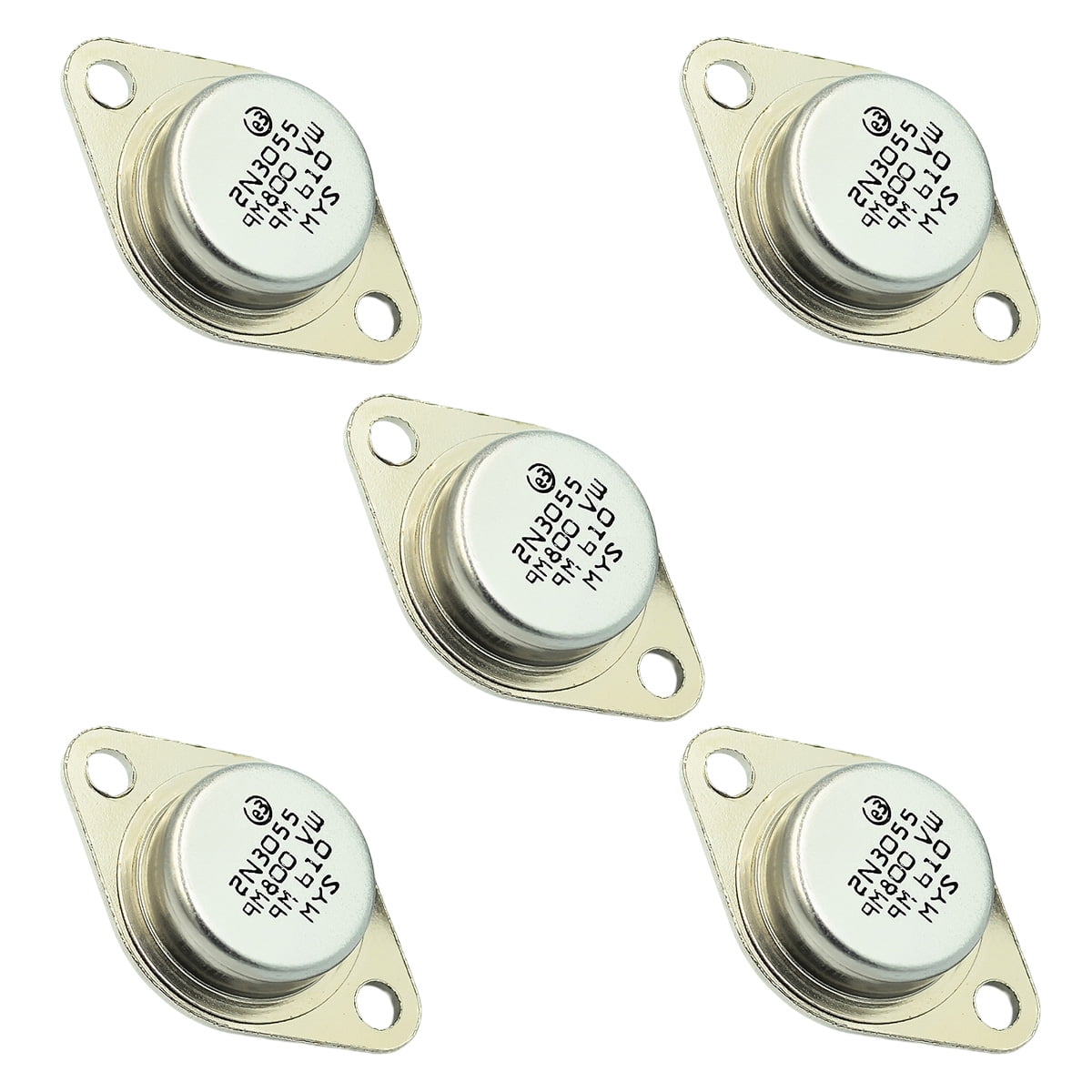 5Pcs High Quality Power 2N3055 Npn To-3 Transistors Metal Case 15A/60V ...