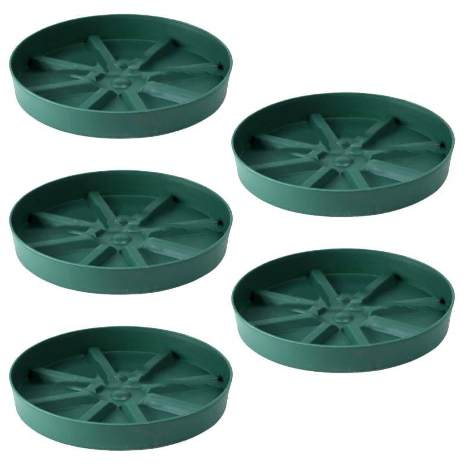 5Pcs Home Garden Use Flower Pot Trays Bottom Support White Gray Green ...