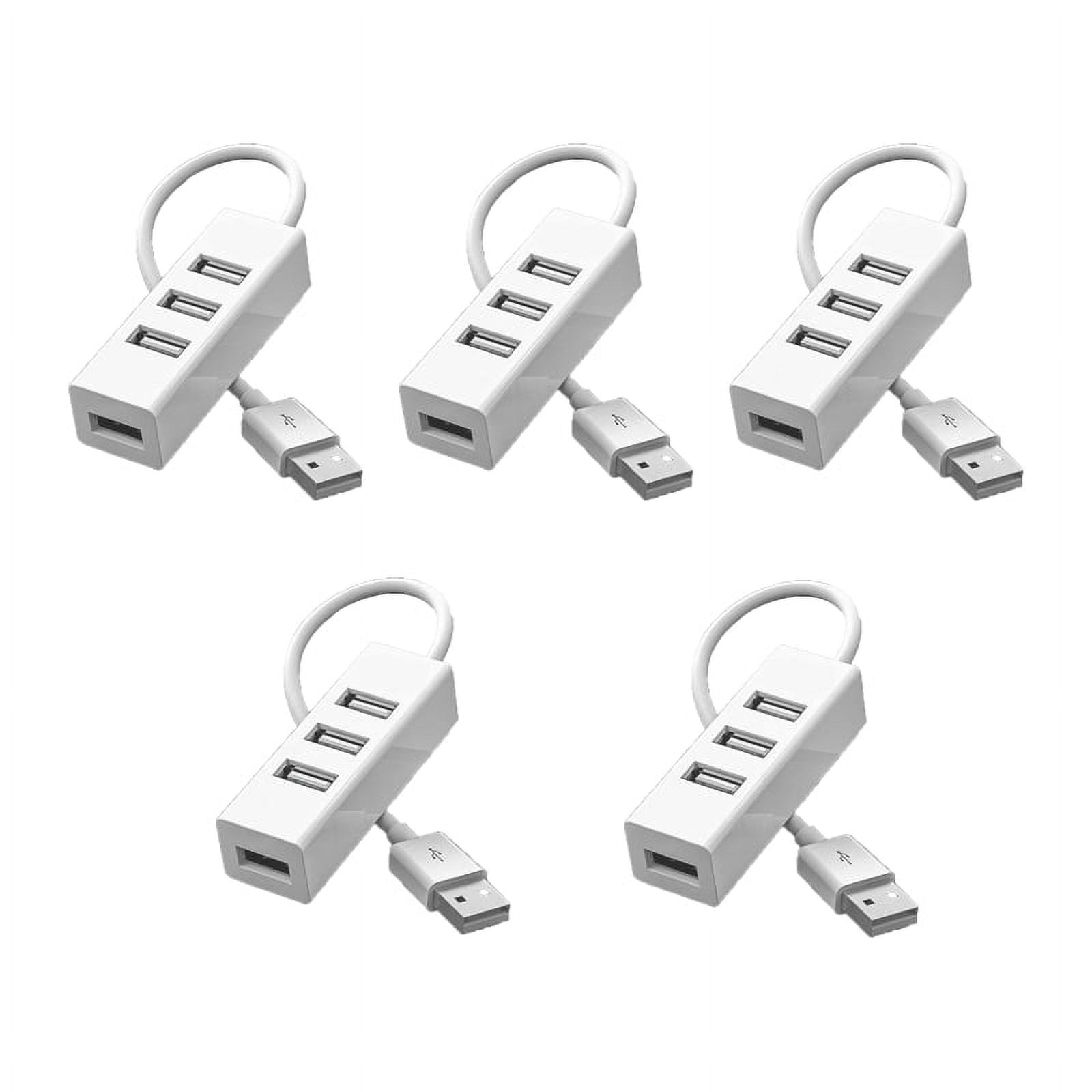 5Pcs Hub USB Multi 2.0 Splitter Power Adapter High Speed 4 Port for PC ...