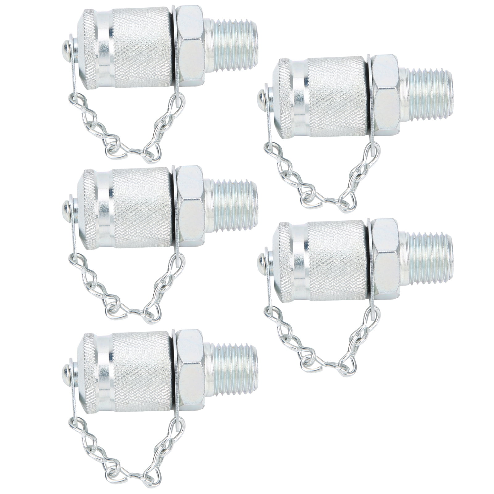 5Pcs Hydraulic Testing Adapter Thread Test Coupling Connectors Pressure ...