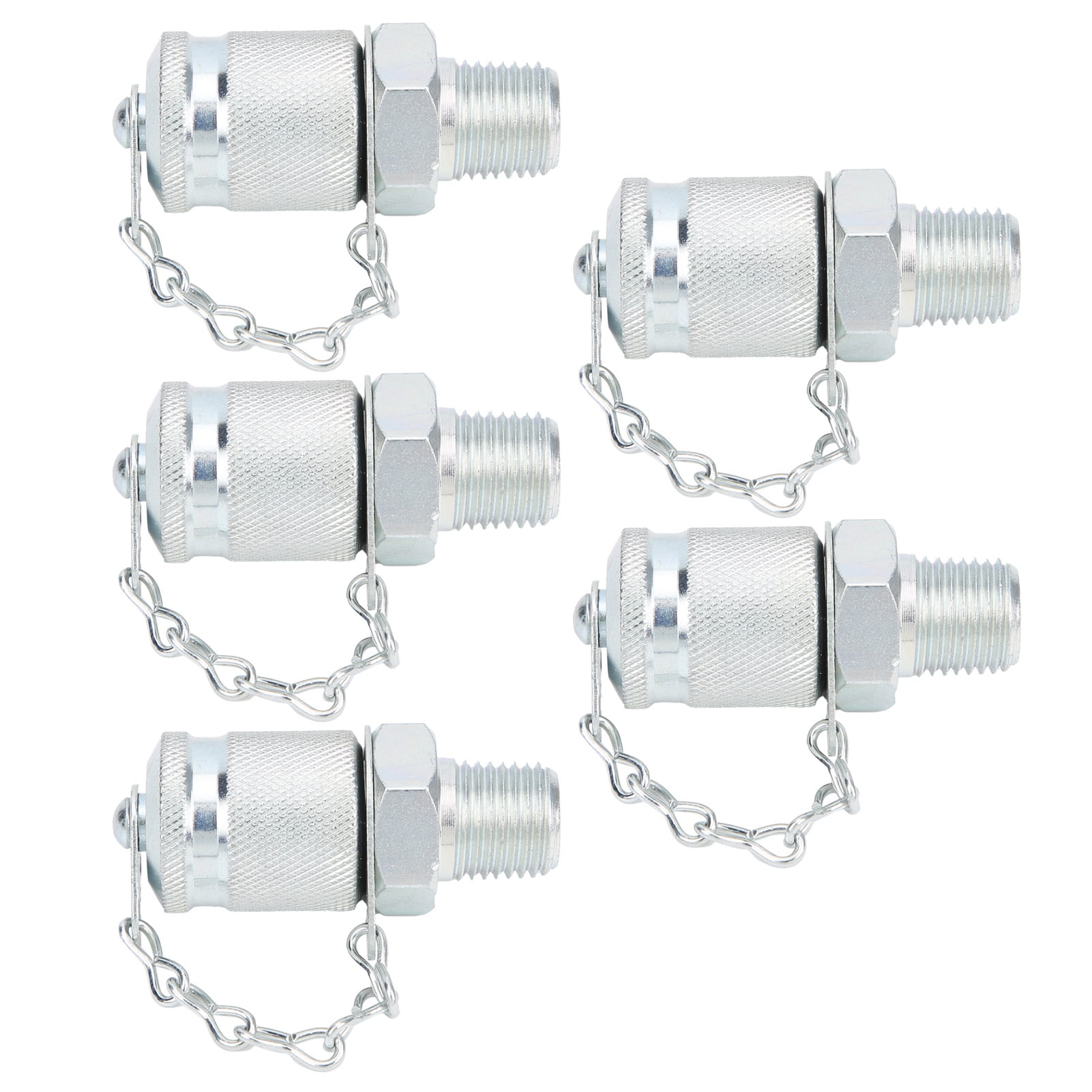 5Pcs Hydraulic Testing Adapter Thread Test Coupling Connectors Pressure ...