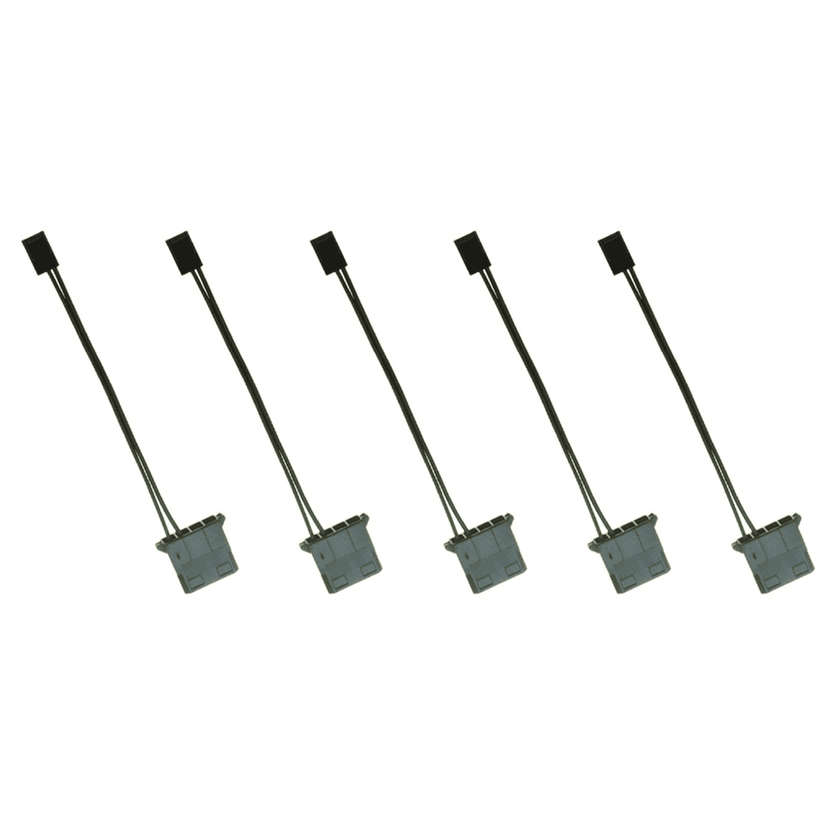 5Pcs IDE to 3 Pin Fan Power Cable Molex D Plug Power to 3 Pin Connector ...