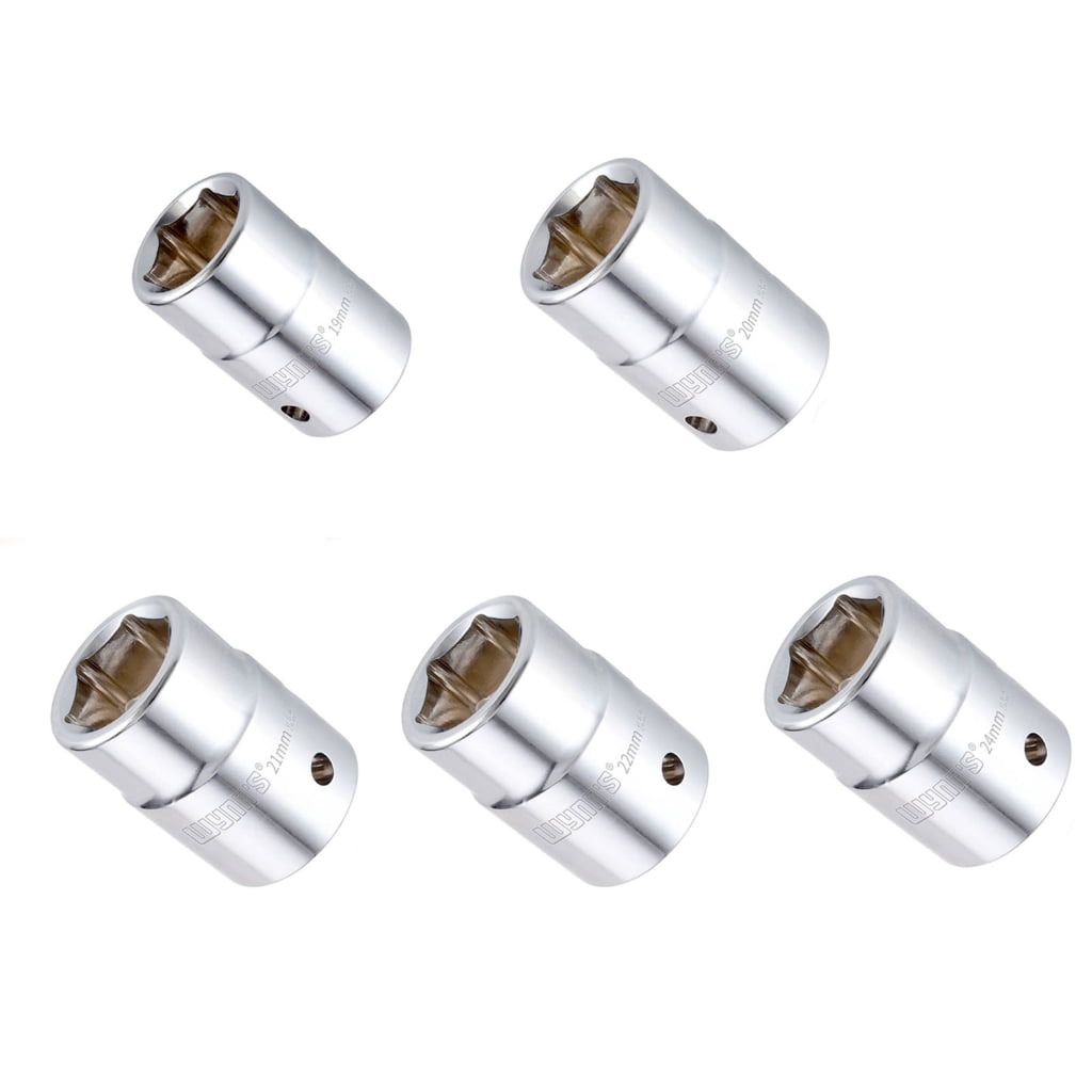 5Pcs Impact Socket 3/4Inch Metric Deep Impact Wrench Hex Socket Head ...