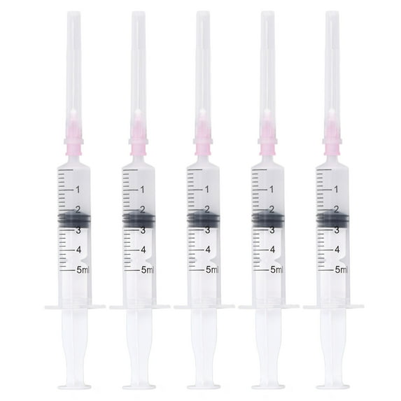 5Pcs Ink Filling Syringe Plastic 5Ml Injector Drawing Tool With Scale ...
