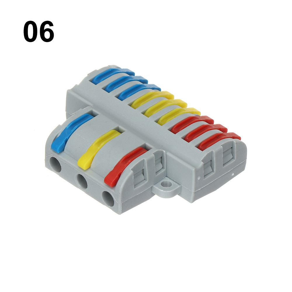 5pcs Insulative Electrical Equipment Push In Quick Cable Connector Terminal Block Wire Terminal