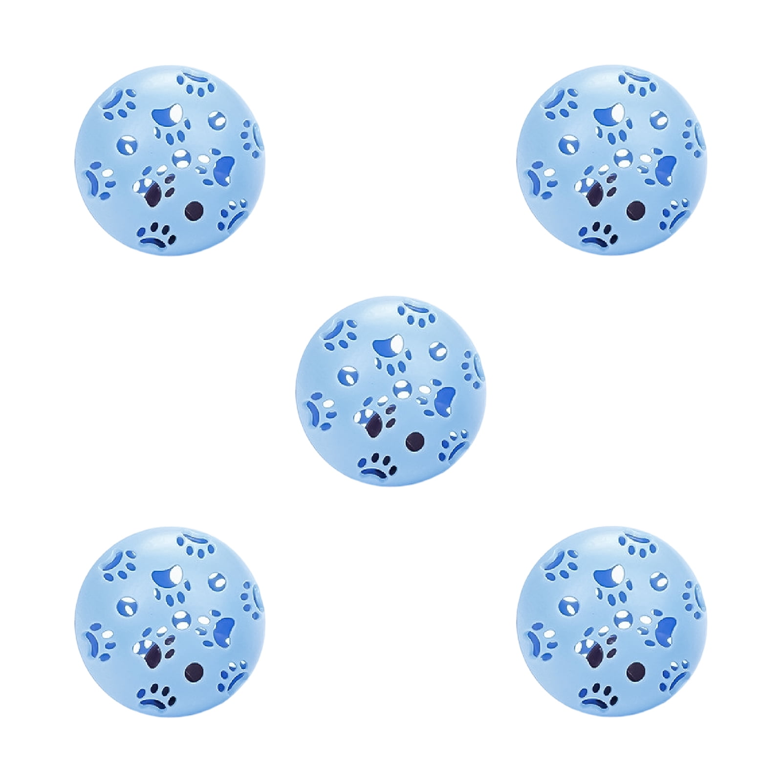 5Pcs Interactive Cat Bell Balls Plastic Hollow Mesh Rolling Chasing ...