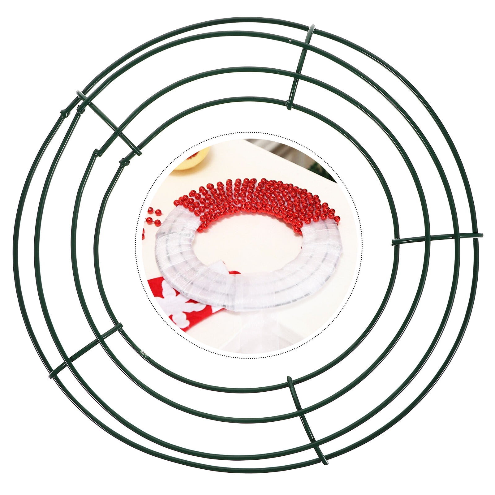 5Pcs Iron Wreath Frame Round Wire Wreath Making Ring DIY Macrame Floral ...