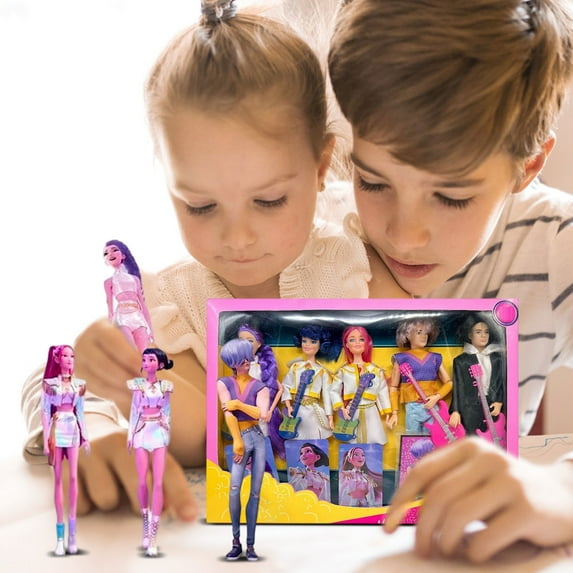 5Pcs K+POP Action Figures 11.8in Movable Doll Collectable Vinyl Figure with Accessories for ...