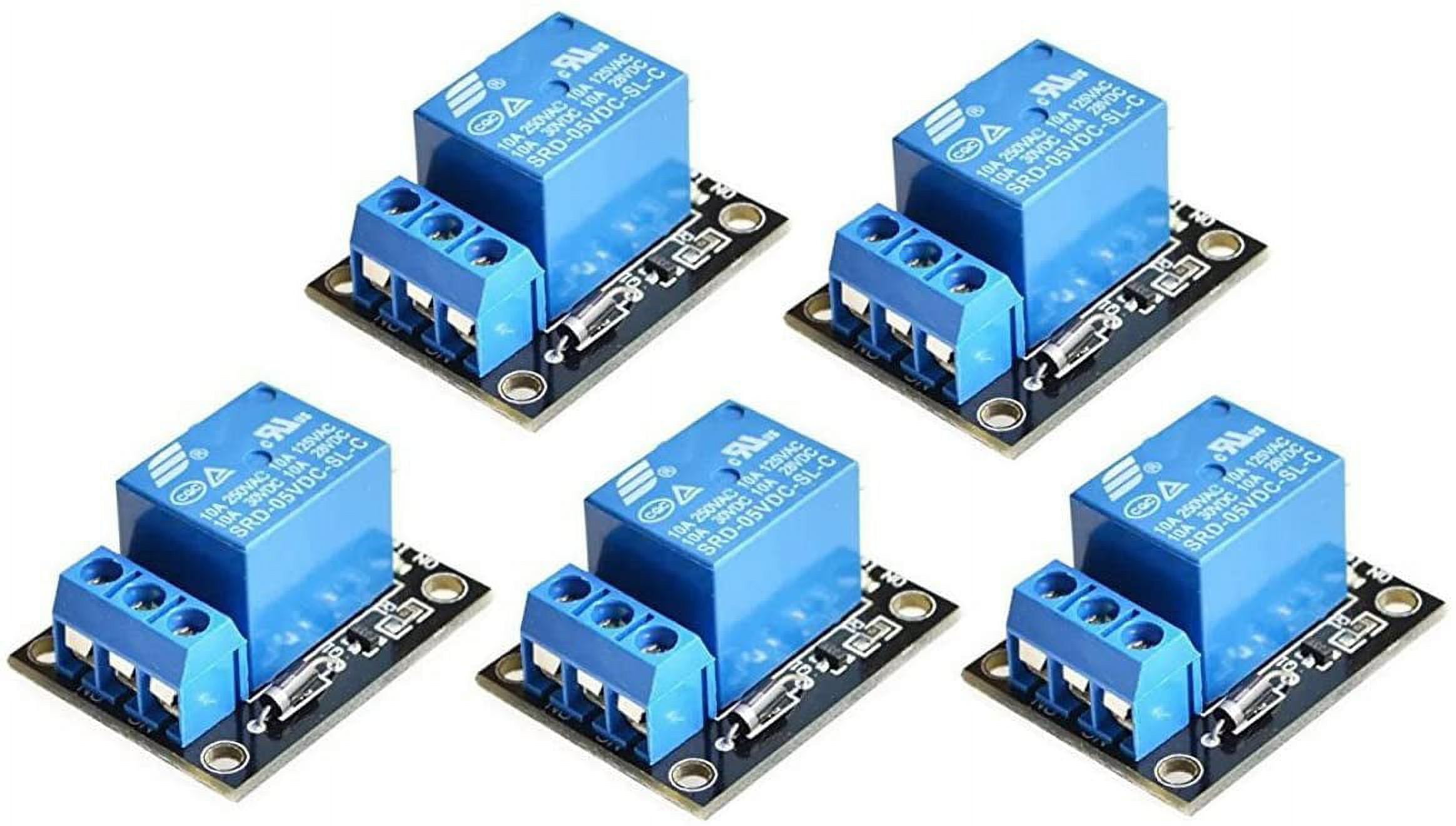 5Pcs KY-019 5V One Channel Relay Module Board Shield - Walmart.com
