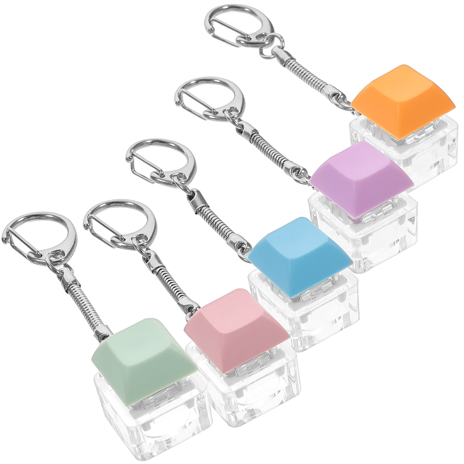 5Pcs Keyboard Key Chain Bag Hanging Ornament Keyboard Key Chain Key ...