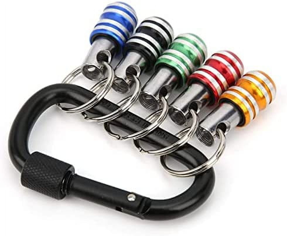 5Pcs Keychain Screwdriver Bit Holders Aluminum Alloy 3?Slot 1/4in Quick ...