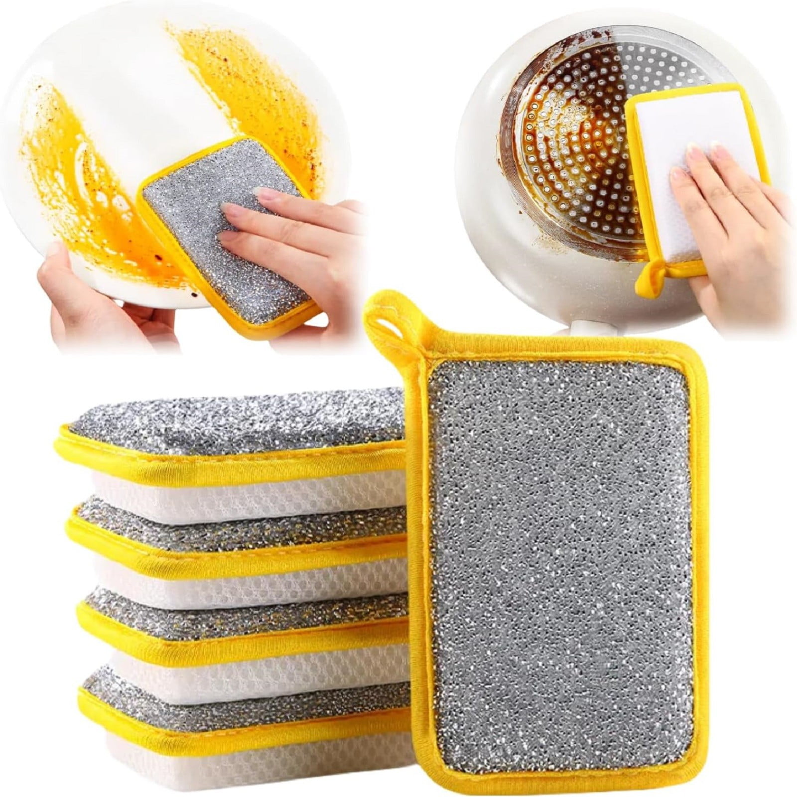 5Pcs Kitchen Dishwashing Sponge,Kitchen Dish Sponge for Washing Dishes ...