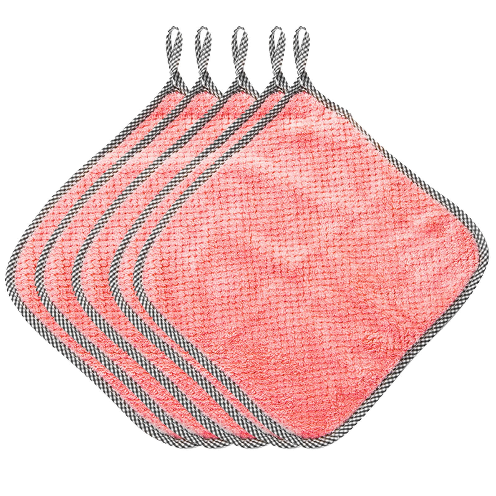 5Pcs Kitchen Washcloths, Xetio Dish Rags for Washing Dishes, Cleaning ...
