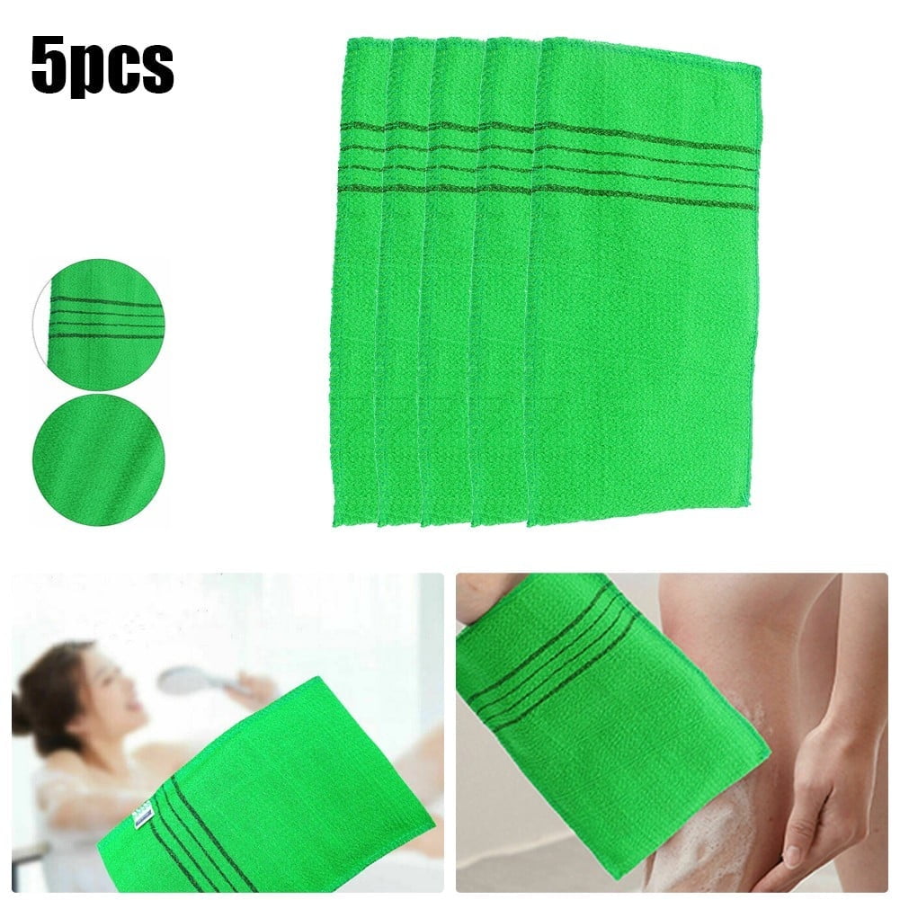 5Pcs Korean Italy Asian Exfoliating Bath Washcloth Body Scrub Shower ...