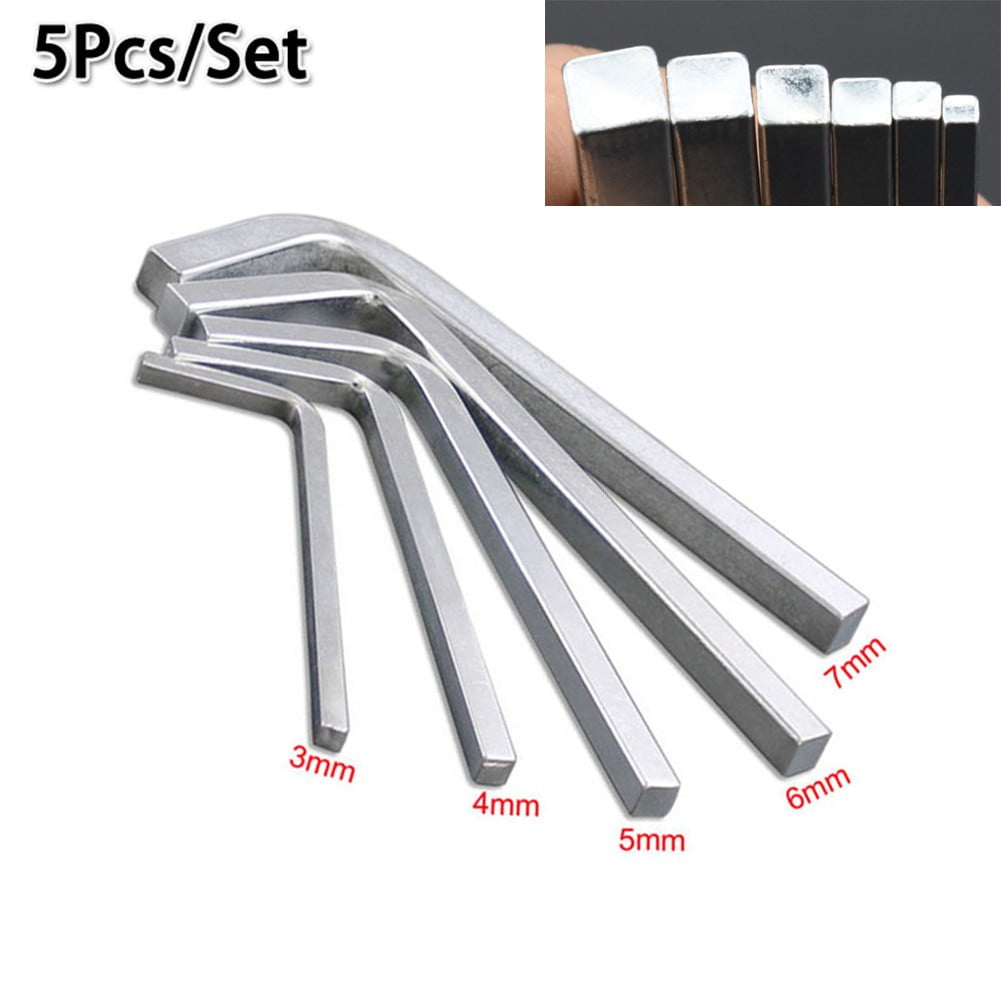 5Pcs L Shape Square Head Wrench Square Key 4 Point Wrench Screwdriver ...