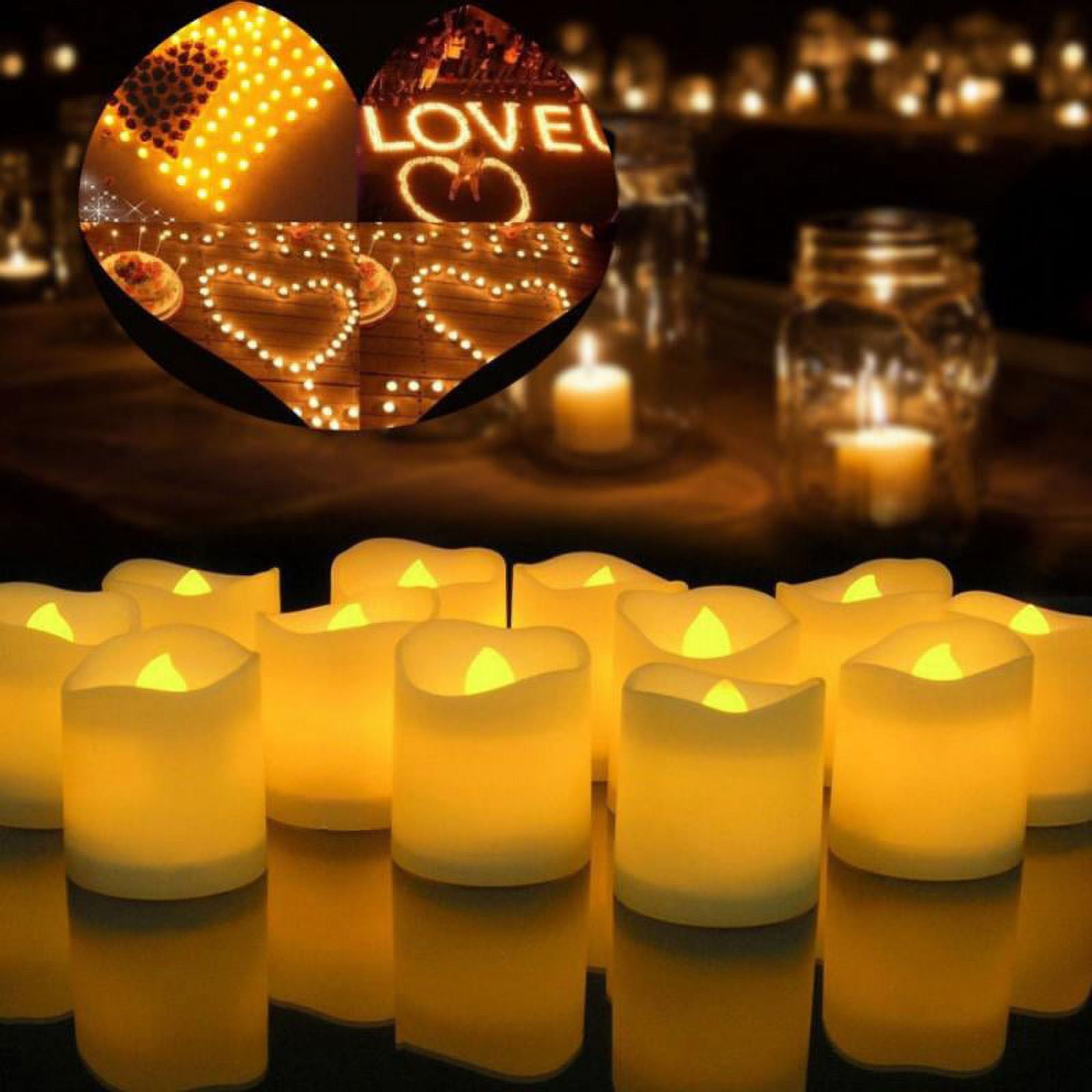 5Pcs LED Candle Lights Flameless Flickering Tea Lights Battery Operated ...