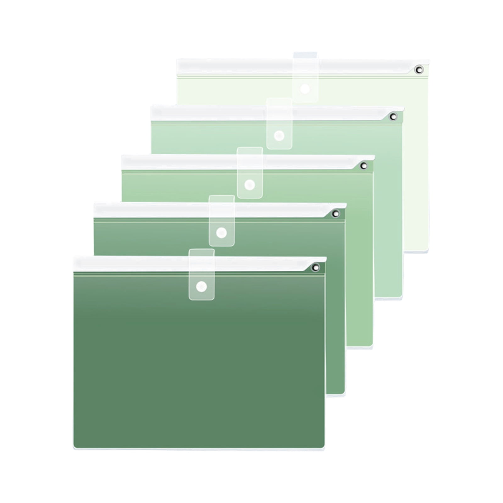 5Pcs Large File Sleeve Clear Document Organizers Filing Folder with ...