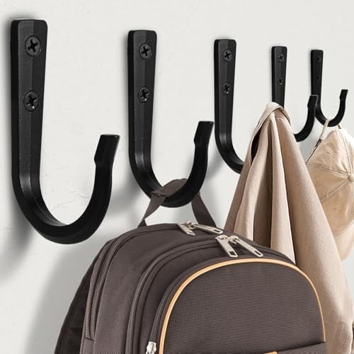 5Pcs Large Size Heavy Duty Wall Hooks, Coat Hooks, Wall Hooks for ...