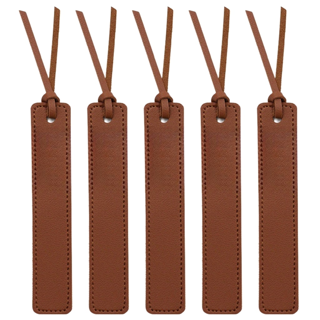 5Pcs Leather Bookmarks with Traditional Tassels Vintage Leather ...