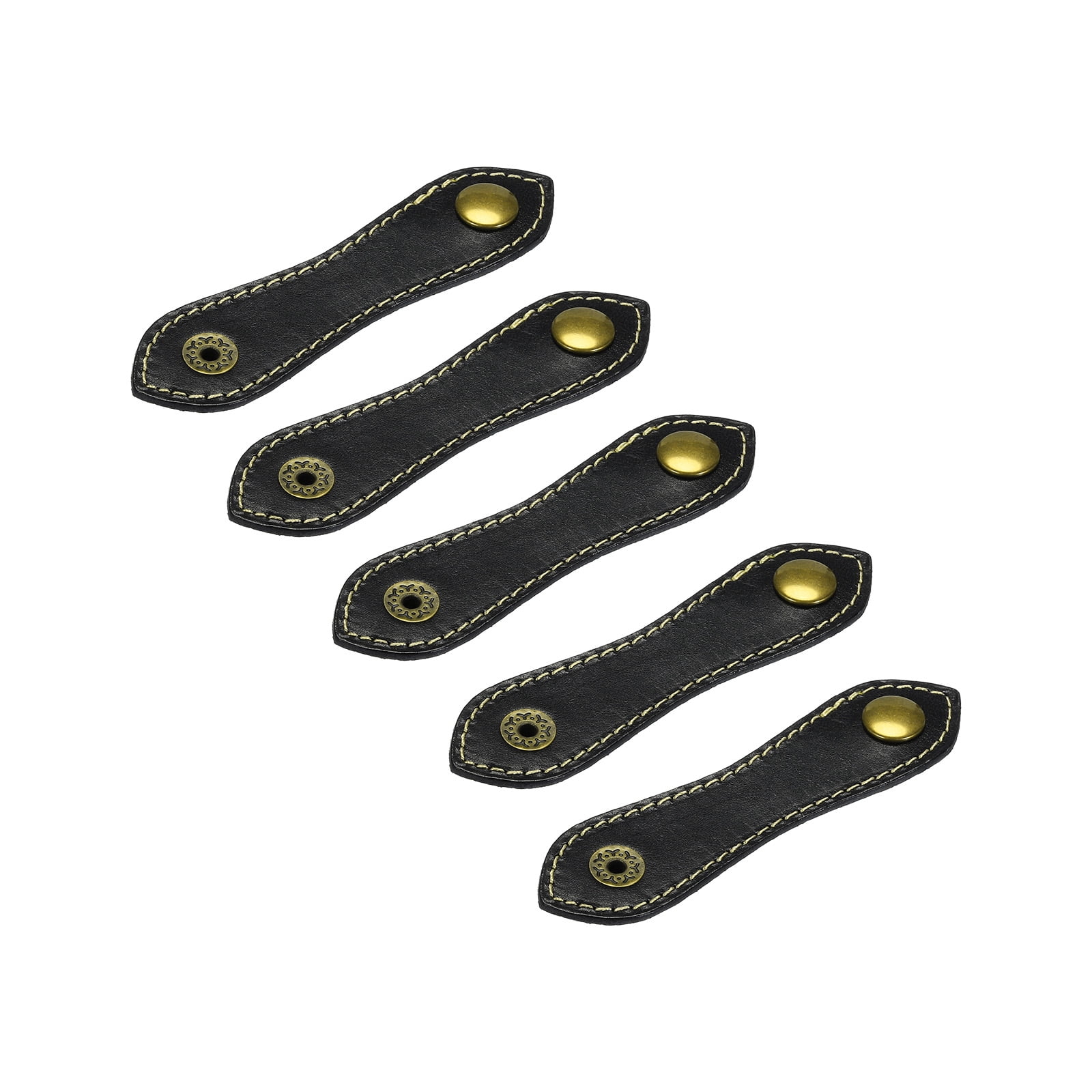 5Pcs Leather Cable Straps Cord Organizer 100x20mm Cable Ties Elastic ...