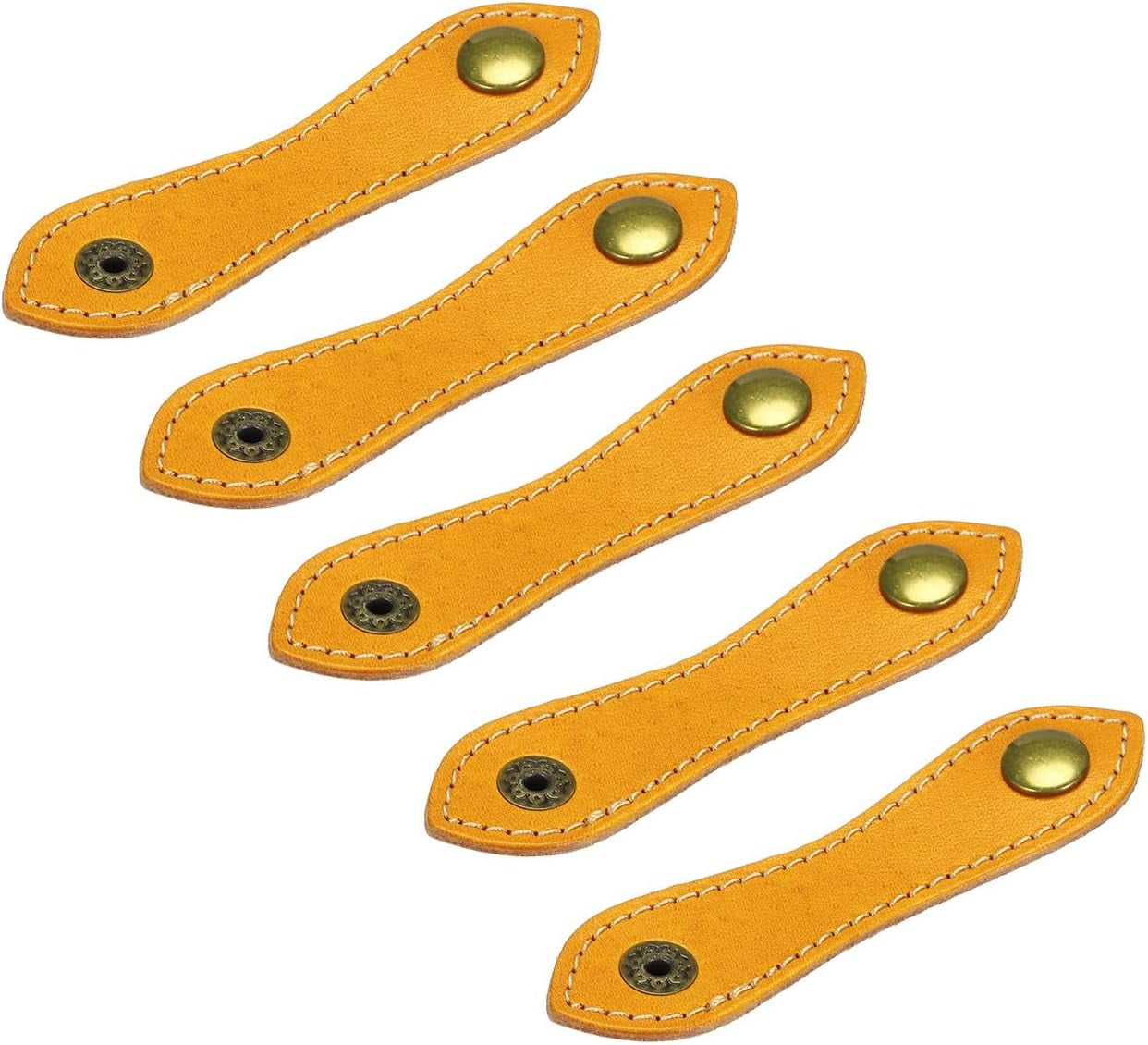 5Pcs Leather Cable Straps Cord Organizer 100x20mm Cable Ties Elastic ...