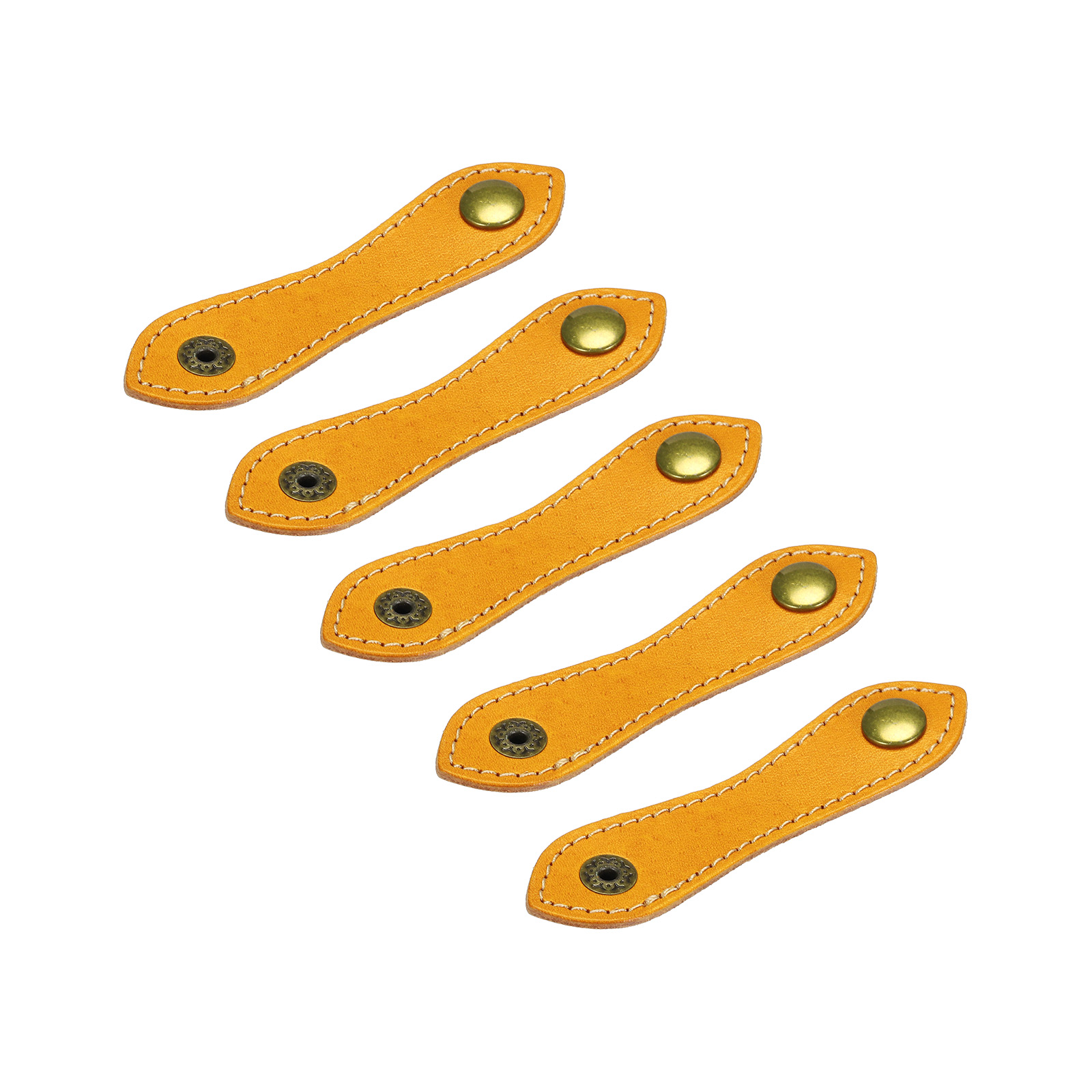 5Pcs Leather Cable Straps Cord Organizer 100x20mm Cable Ties Elastic ...