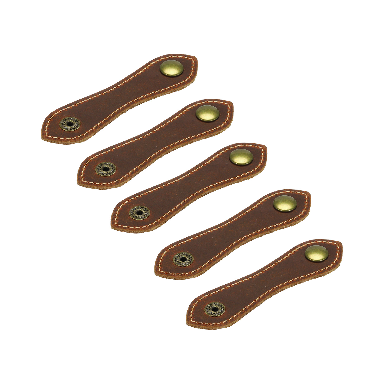 5Pcs Leather Cable Straps Cord Organizer 100x20mm Cable Ties Portable ...