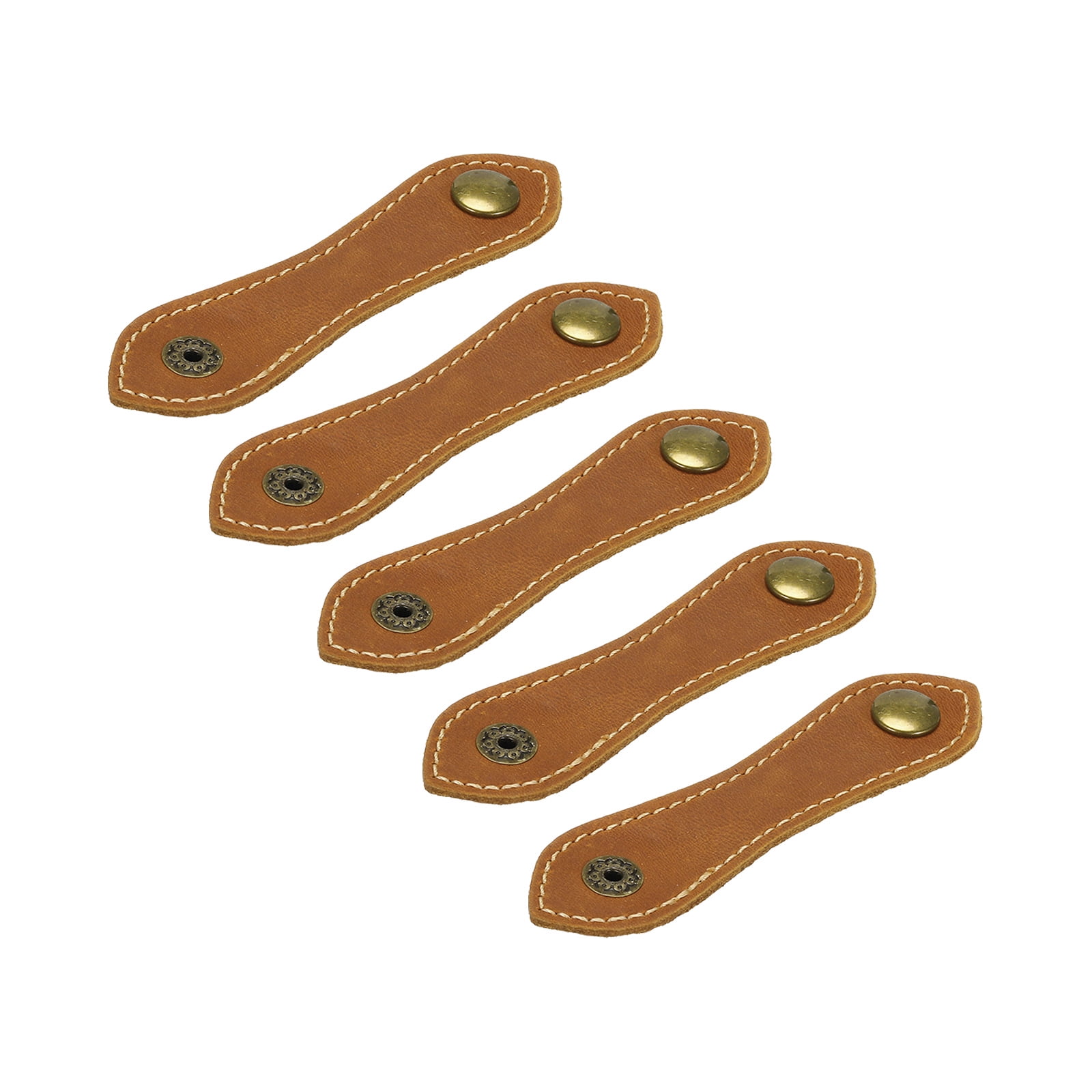 5Pcs Leather Cable Straps Cord Organizer 100x20mm Cable Ties Portable ...