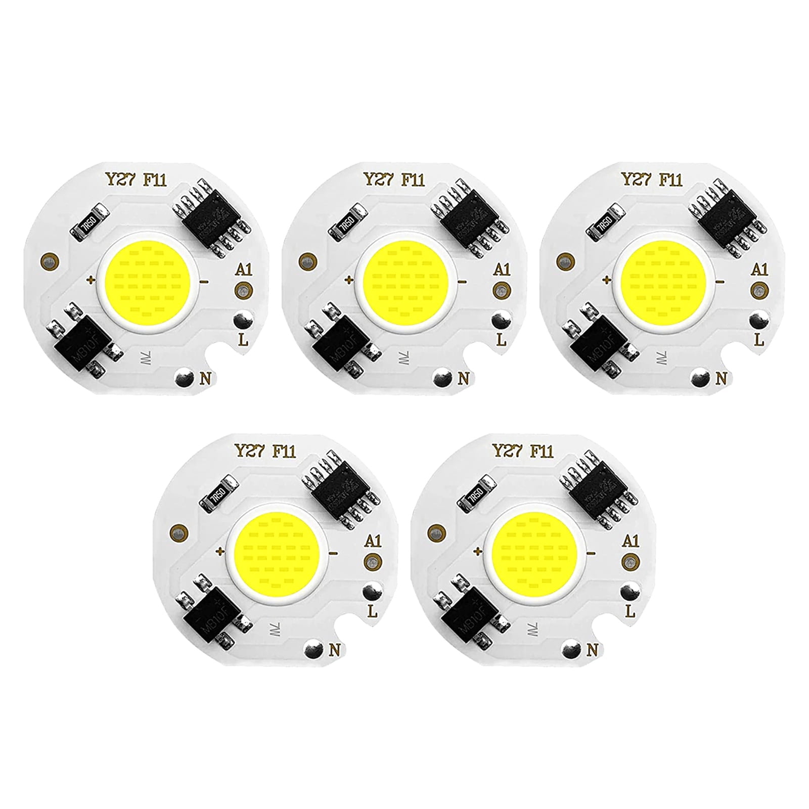 5Pcs Led Chip Lights Spotlights Lamp 3/5/7/10/12W LED Lamp Chip None ...