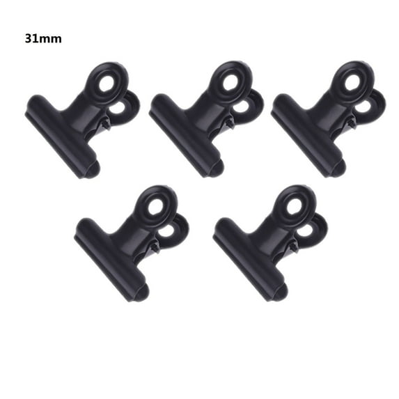 5Pcs Letter Clips Stainless Steel Black Metal Paper File Binder Clips ...