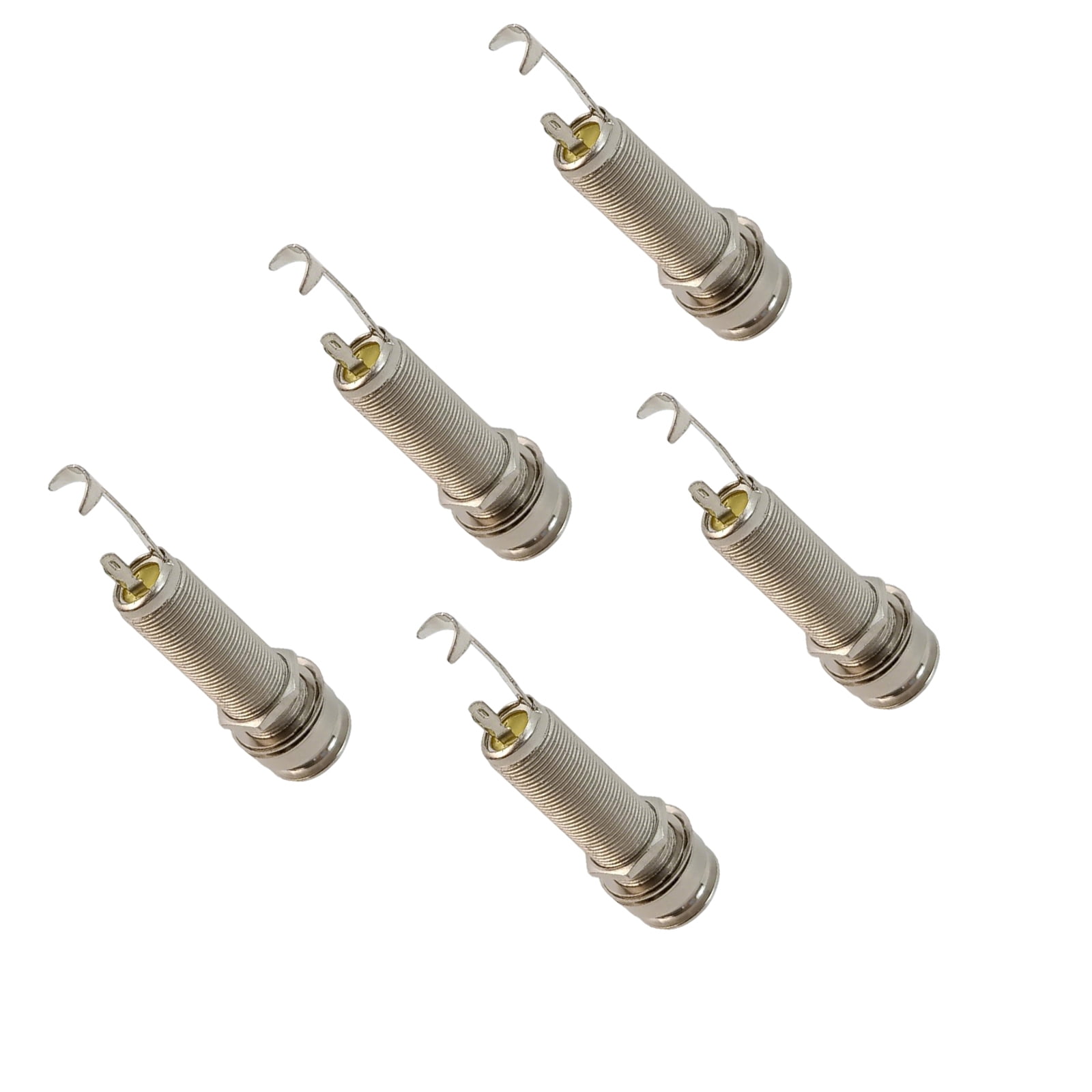5Pcs Long Threaded Socket Cylinder Input Output Plug Sockets 6.35mm 1/4 ...