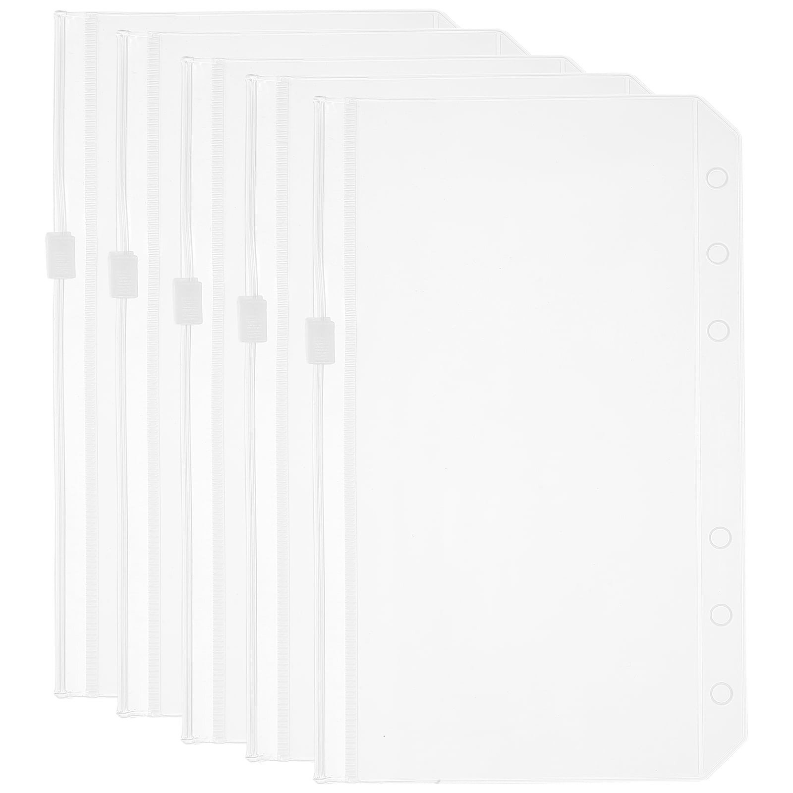 Transparent PVC Document Storage Pockets with Zipper for Binder ...