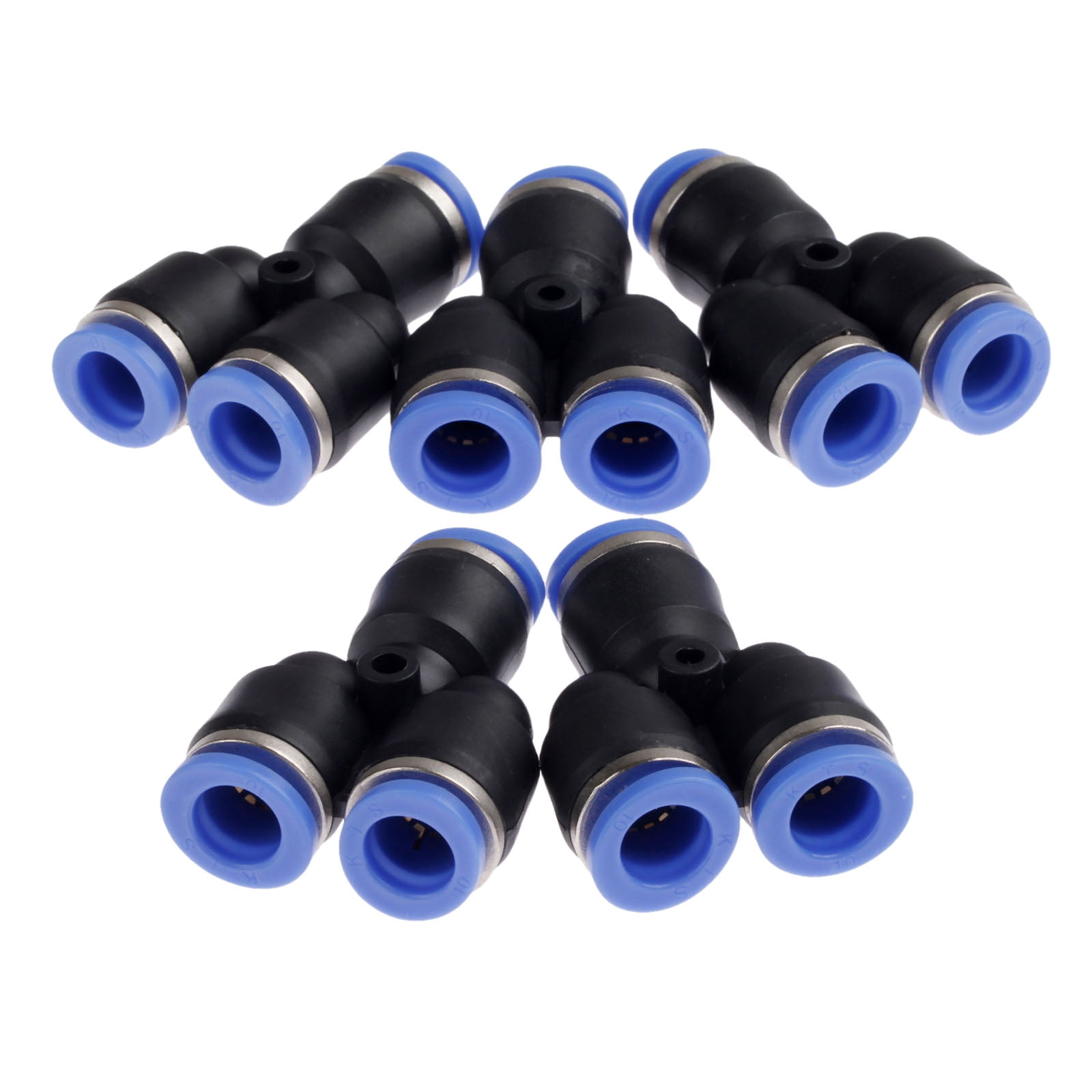 5Pcs Pneumatic Parts 3 Way Air Pneumatic Connector Y Union Quick Joint ...