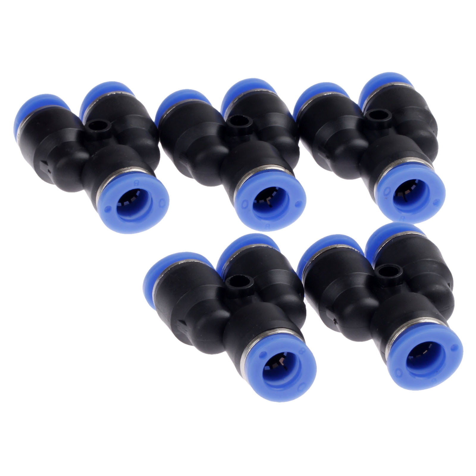 5Pcs Pneumatic Parts 3 Way Air Pneumatic Connector Y Union Quick Joint ...