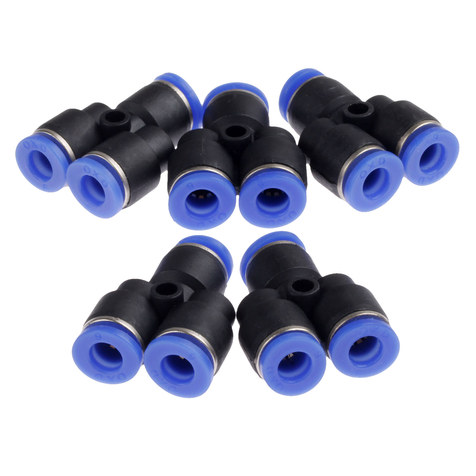 5Pcs Pneumatic Parts 3 Way Air Pneumatic Connector Y Union Quick Joint ...