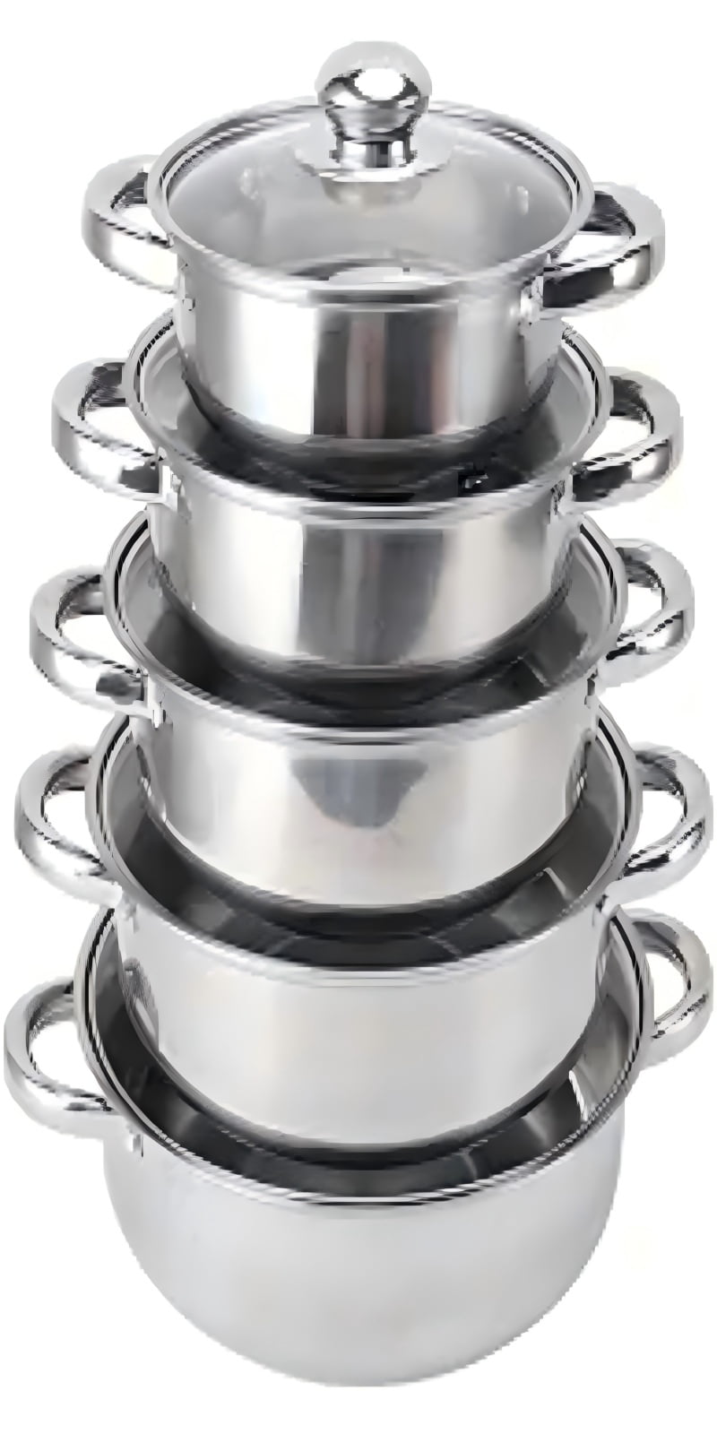 5Pcs Luxury Stainless Steel Induction Cookware Set: Stainless Steel ...