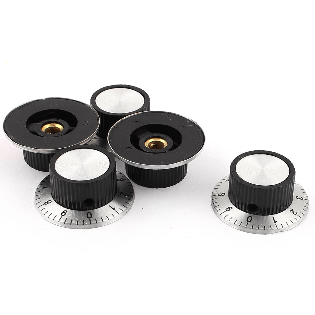 5Pcs M6 37mm x 15mm Potentiometer Control Volume Rotary Knob w Dial ...