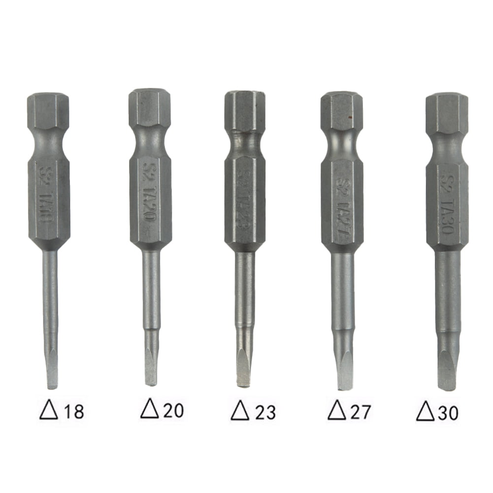 5Pcs Magnetic Triangle Head Screwdriver Bits 1/4" Hex Shank Electric ...